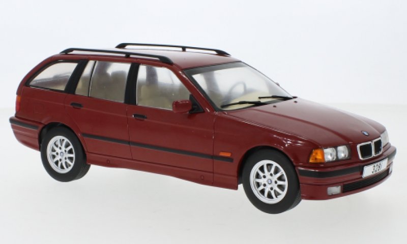 Schaalmodel Bmw 3er (e36) Touring, Metallic-donker Rood, 1995 1/18