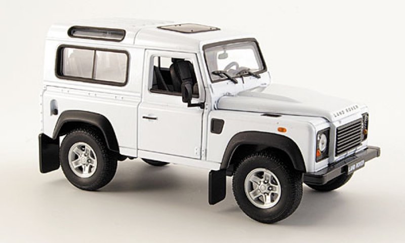 Schaalmodel Land Rover Defender, Wit 1/24 | Welly