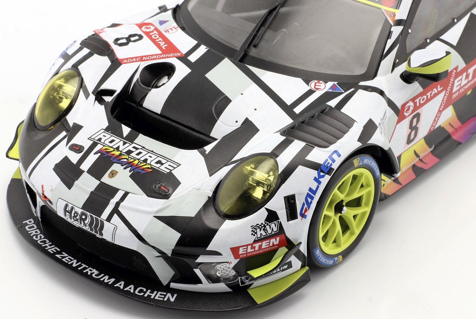 Schaalmodel Porsche 911 991.2 Gt3r 8 24 Heures Du Nurburgring 2019 1/18