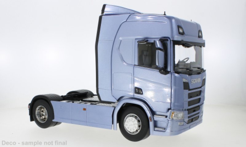 Modèle réduit Scania R-serie Topline, 2019, Bleu Métallique 1/18
