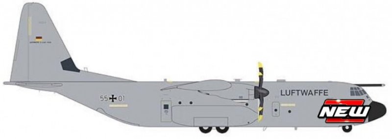Schaalmodel Lockheed C-130j-30 Super Hercules Luftwaffe Franco-german 1/200