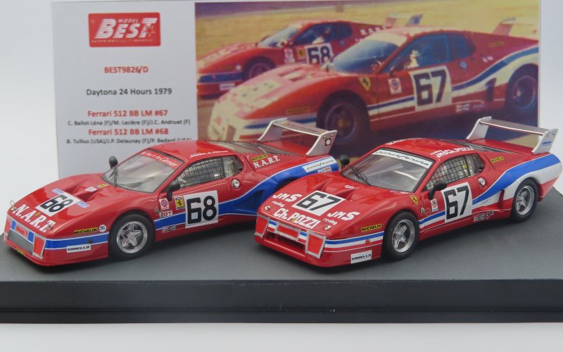 Modèle réduit Ferrari - Set 2x 512bb Lm Team Jms Pozzi Racing N 67 24h ...