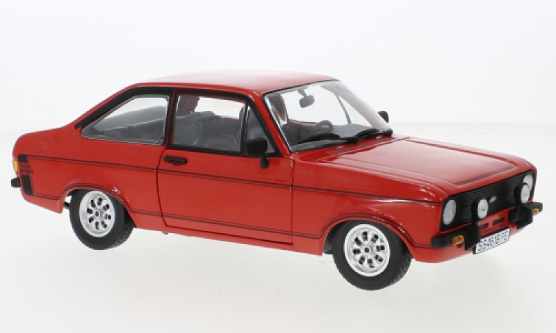 Schaalmodel Ford Escort Mk Ii 1600 Sport, Rood, 1975 1/18 | Sunstar