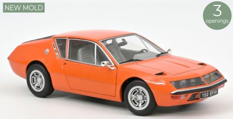 Schaalmodel Alpine A310 1600 Vf 1974 Acropolis Oranje 1/18 | Norev