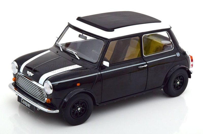 Schaalmodel Mini - Cooper Sunroof Lhd 1992 - Zwart Wit 1/12 | Kk Scale