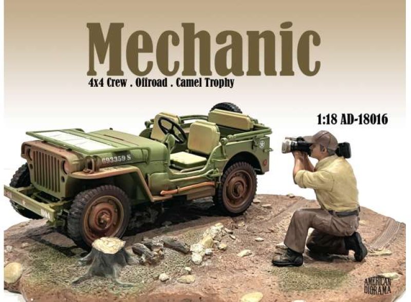 Schaalmodel Mechanic Crew 4x4 Offroad Camel Trophy #6 1/18