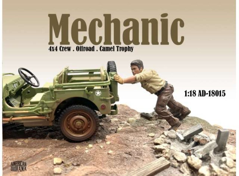 Modèle réduit Mechanic Crew 4x4 Offroad Camel Trophy #5 1/18