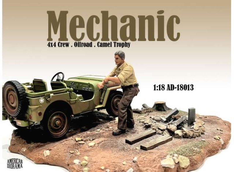 Modèle réduit Mechanic Crew 4x4 Offroad Camel Trophy #3 1/18