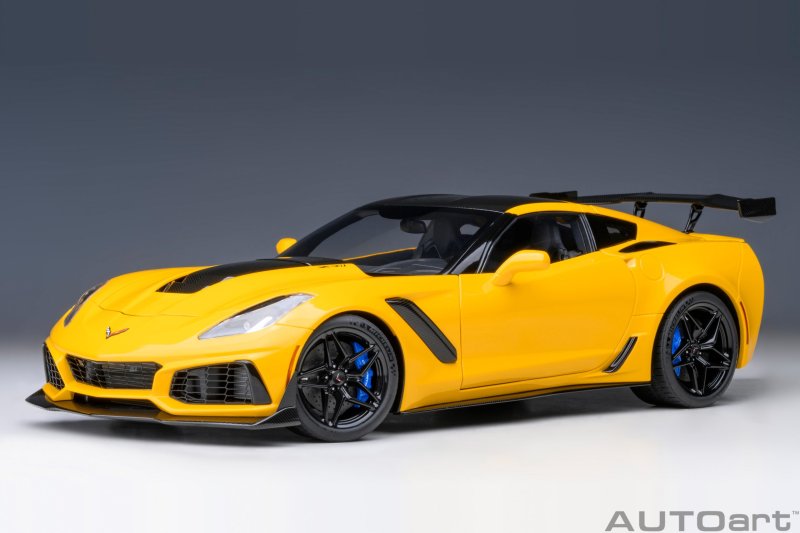 Modèle réduit Chevrolet Corvette C7 Zr1 (corvette Racing Jaune) 1/18