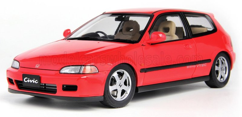 Schaalmodel Honda - Civic Sir Ii Eg6 Vtec 1993 - Rood 1/12 | Lcd-model
