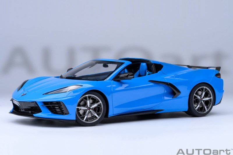 Schaalmodel Chevrolet Corvette C8 Stingray Z51 (rapid Blue) 1/18