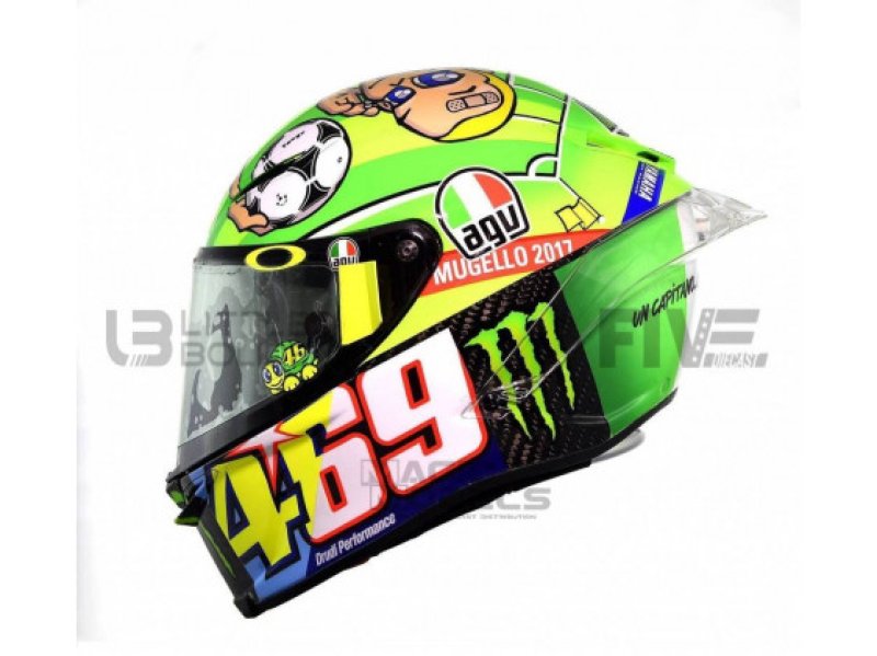 Modèle réduit Helm Agv Valentino Rossi, Winner Motogp Assen 2017 1/8