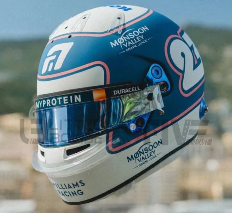 Schaalmodel Helmet Alexander Albon Williams Racing Gp Monaco 2024 1/5