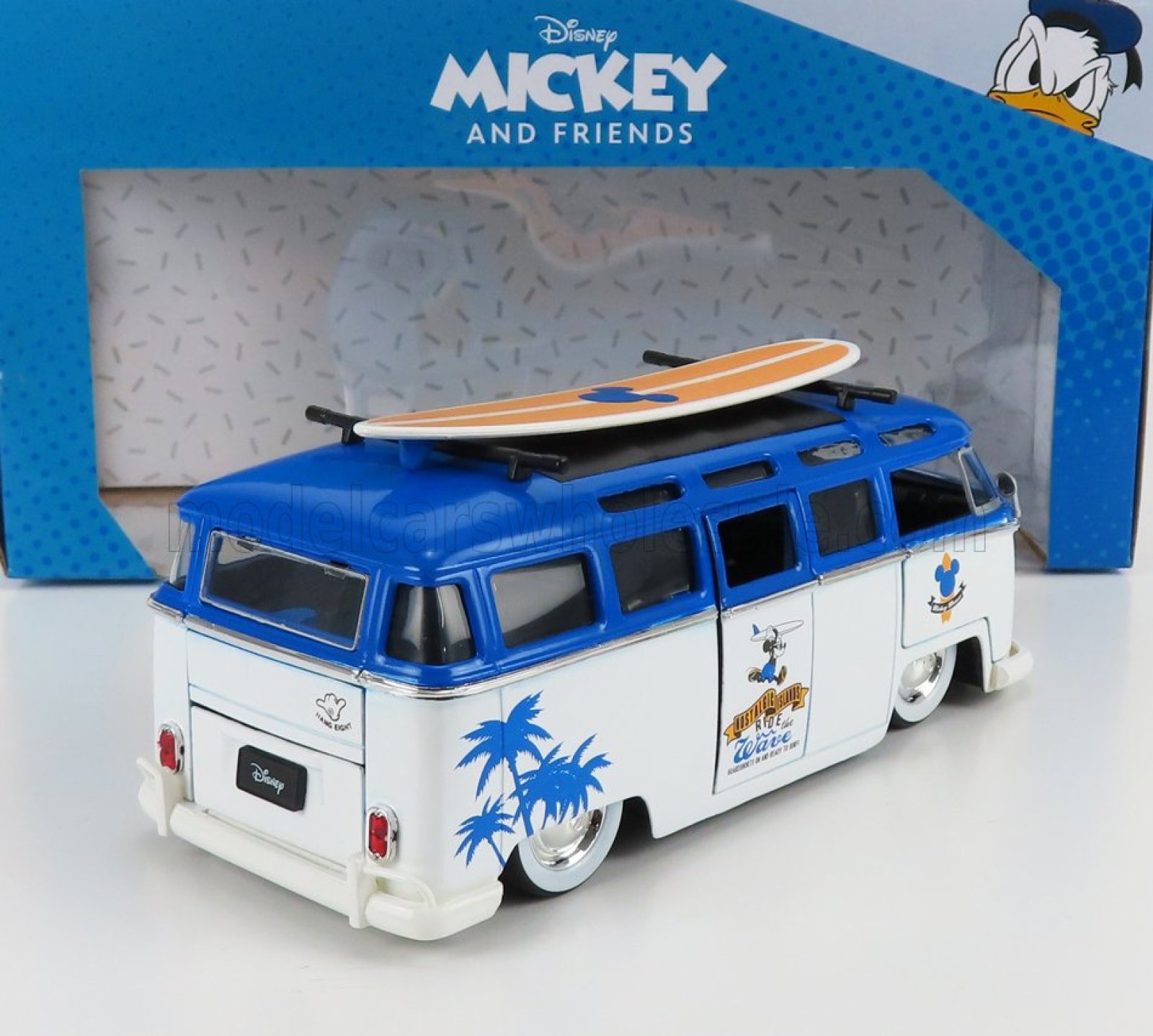 Schaalmodel Volkswagen - T1 Samba Minibus 1962 - With Topolino Mickey...