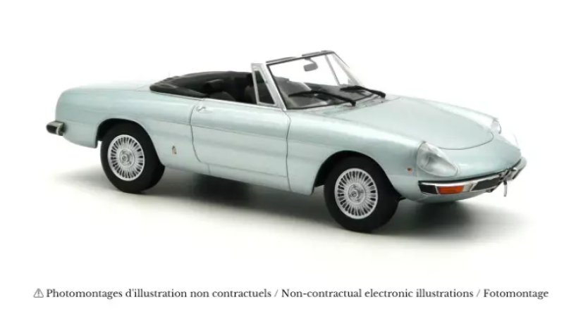 Schaalmodel Alfa Romeo 2000 Spider 1973 Silvergrey Metallic 1/18