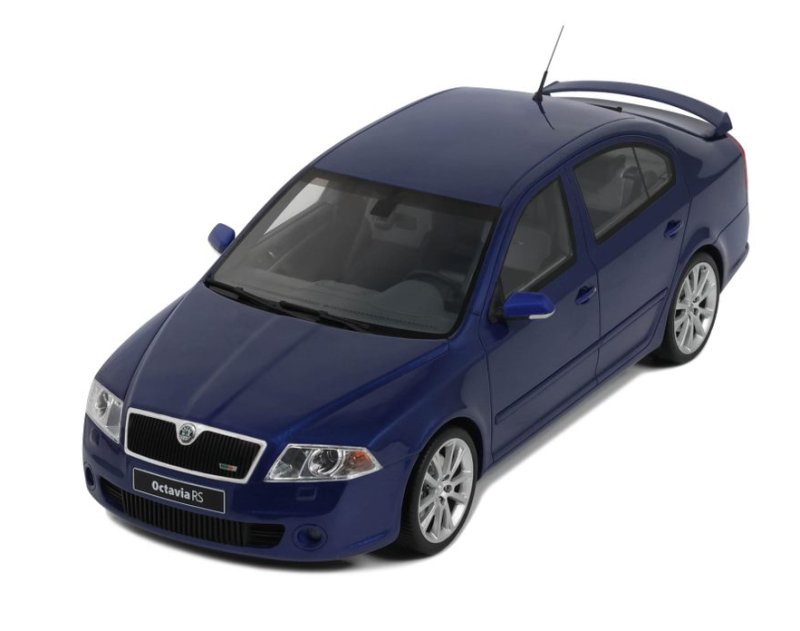Schaalmodel Skoda Octavia Rs 2.0 Tfsi Race Blue Metallic 2006 1/18