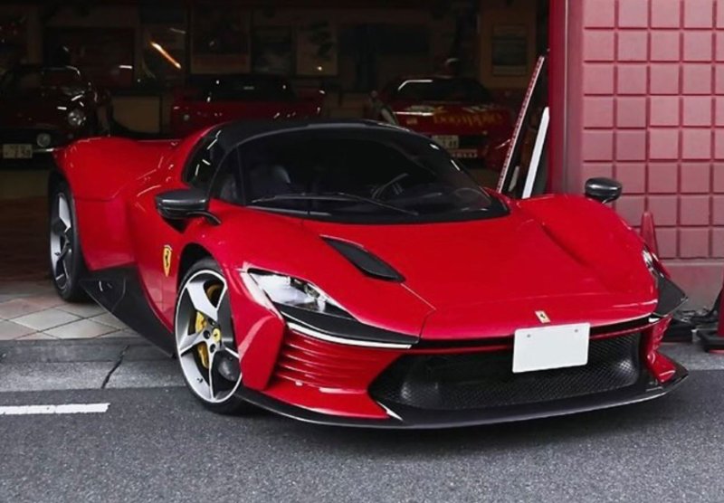 Schaalmodel Ferrari Daytona Sp3 Serie Icona Tetto Aperto Rosso Corsa 1/43