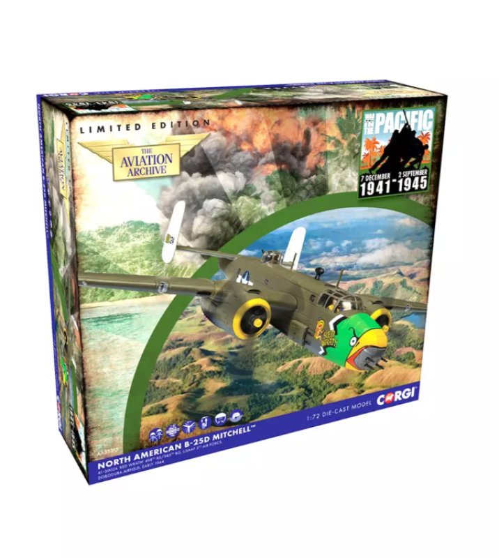 Schaalmodel North American B-25d Mitchell, 'red Wrath' February 1944 1/72