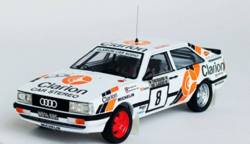 Schaalmodel Audi Quattro, 1000 Lakes Rally, 1987, #8 1/43 | Trofeu