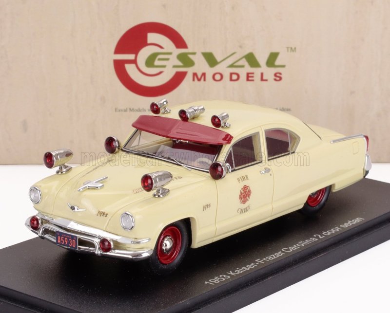 Modèle réduit Kaiser - Carolina Fire Engine 1953 - Beige Red 1/43