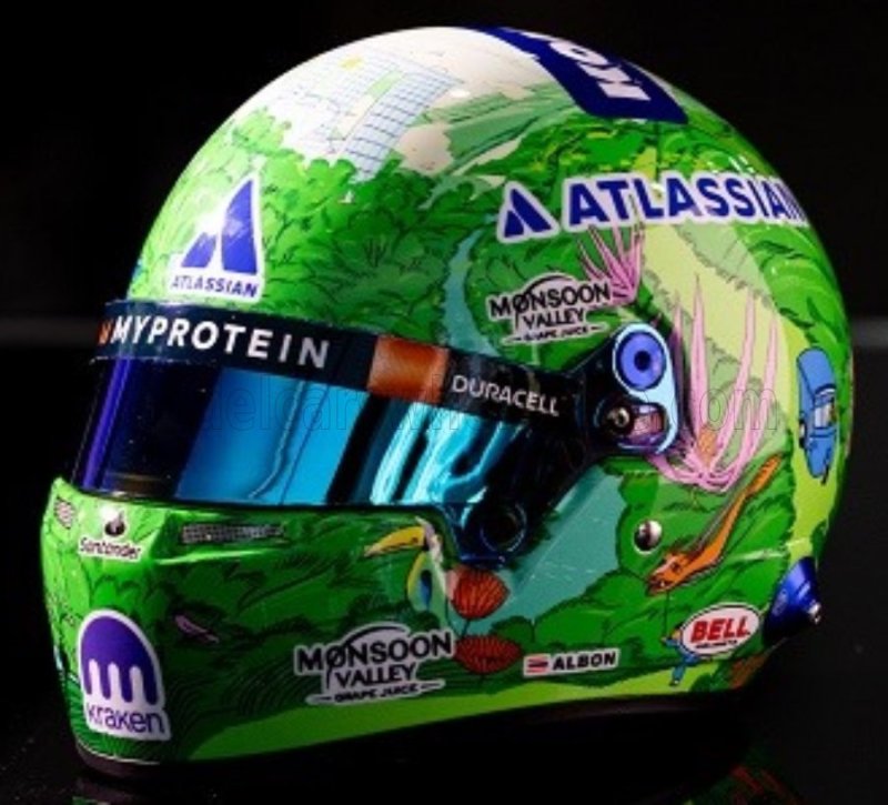 Modèle réduit Casco Helmet F1 Alex Albon Team Atlassian Williams Racing ...
