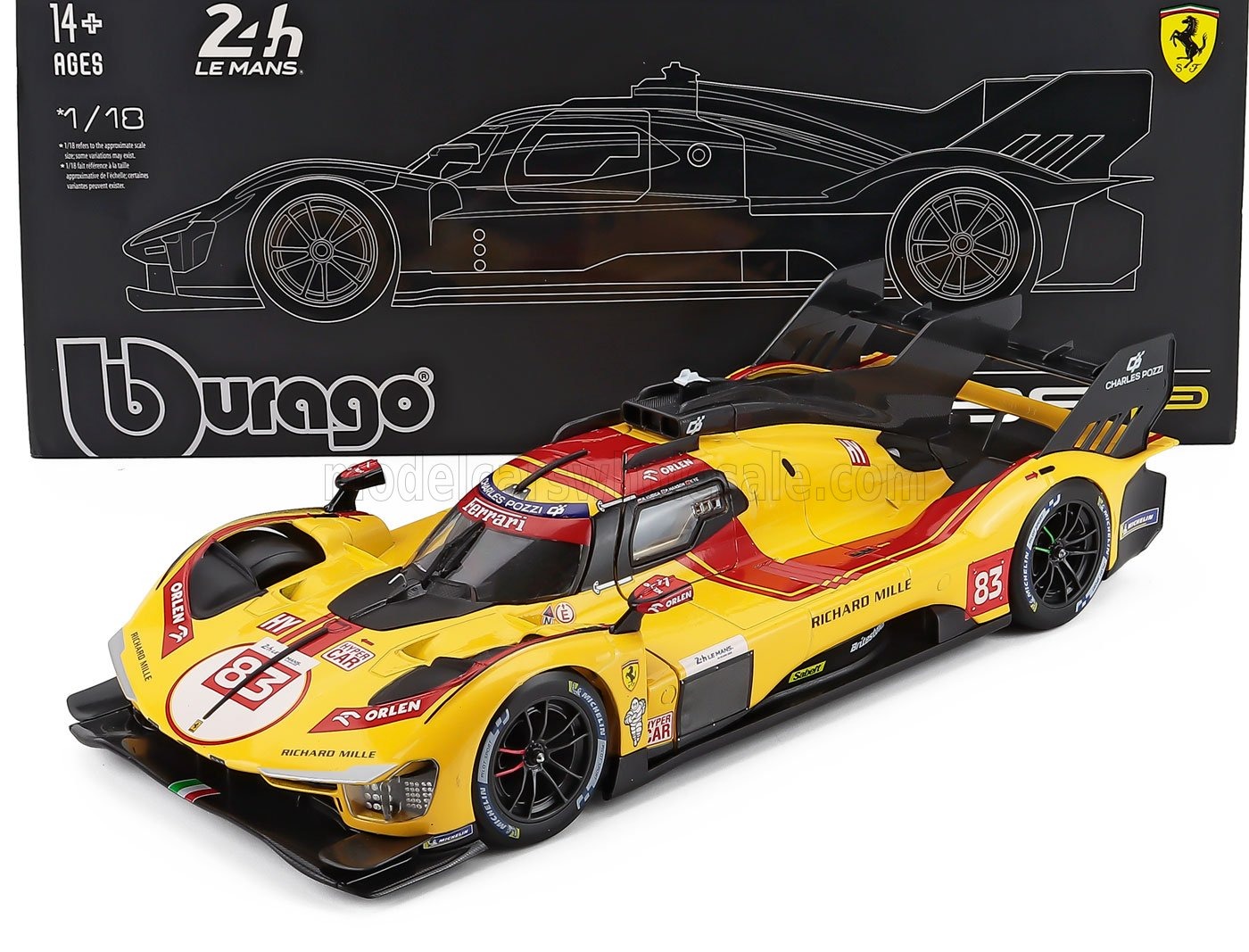Acheter modèle réduit Ferrari 499P 1/18 par Bburago ? - Miniatures De...